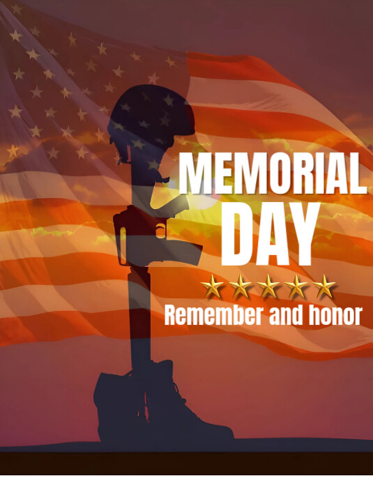 Memorial Day remember and honor Template | PosterMyWall