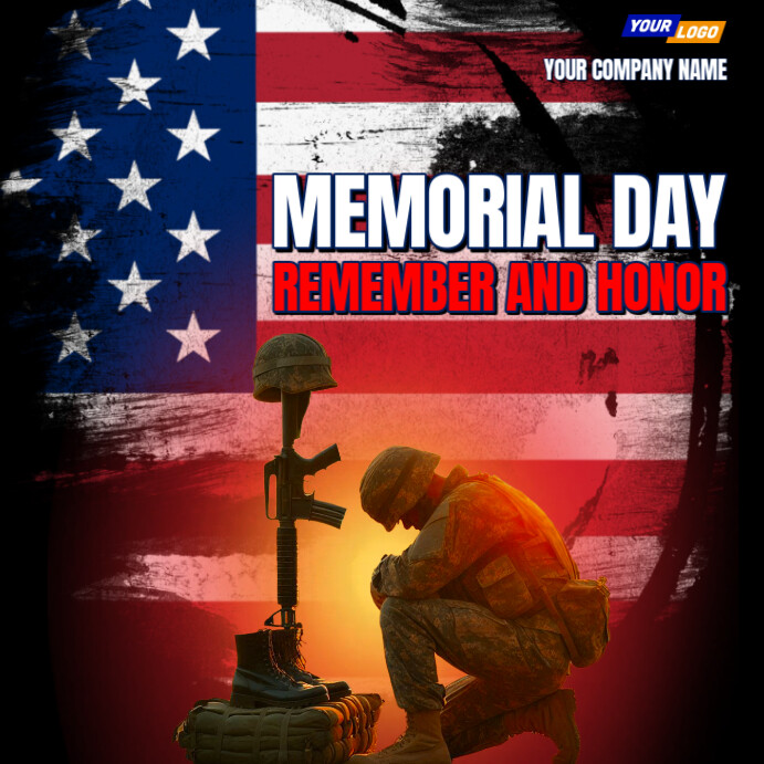 Memorial Day Remember and Honor Design Template | PosterMyWall