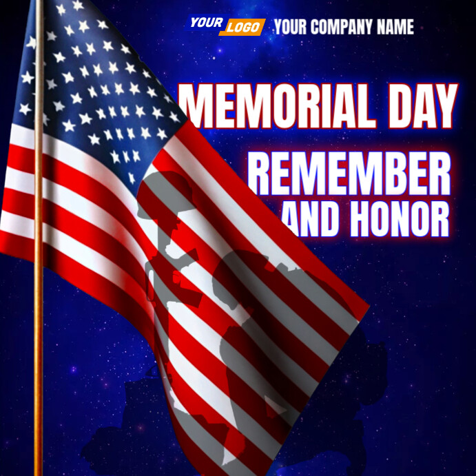 Plantilla de Memorial Day Remember and Honor Template | PosterMyWall