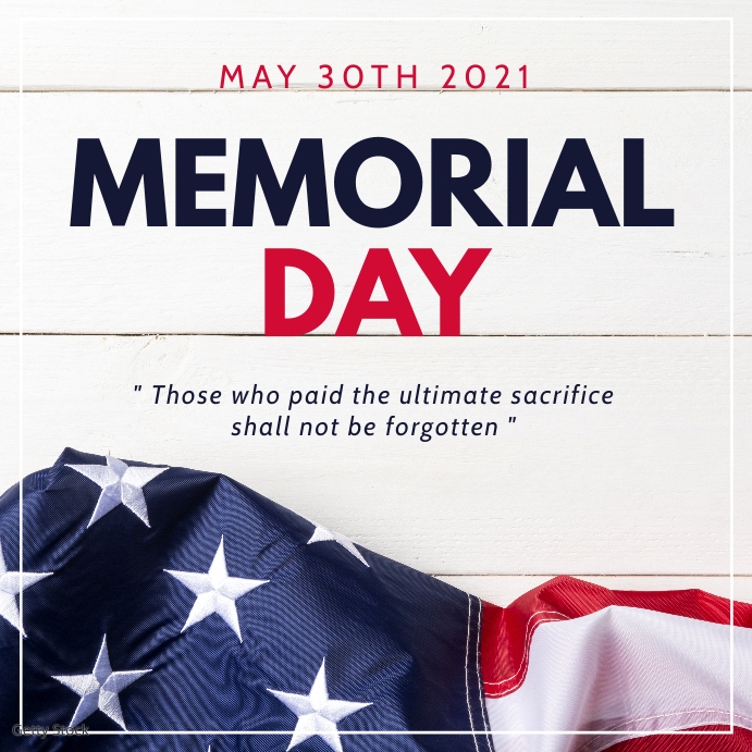 memorial day remembrance instagram post banne Template | PosterMyWall