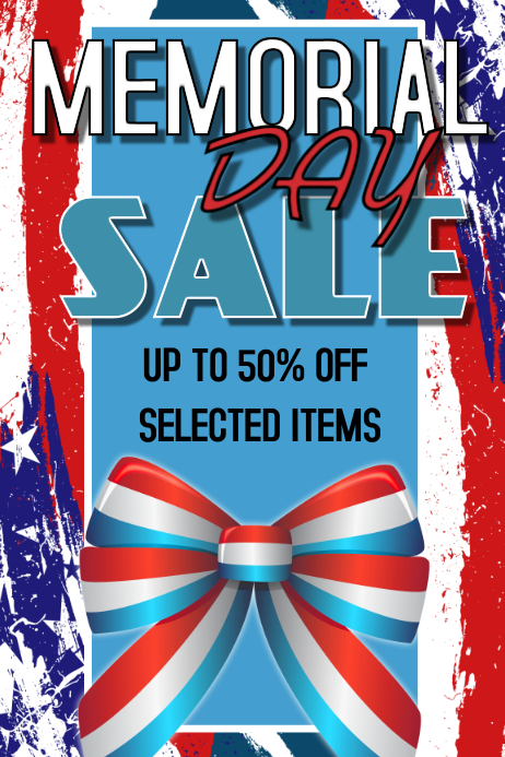 Memorial Day Retail Poster Template | PosterMyWall
