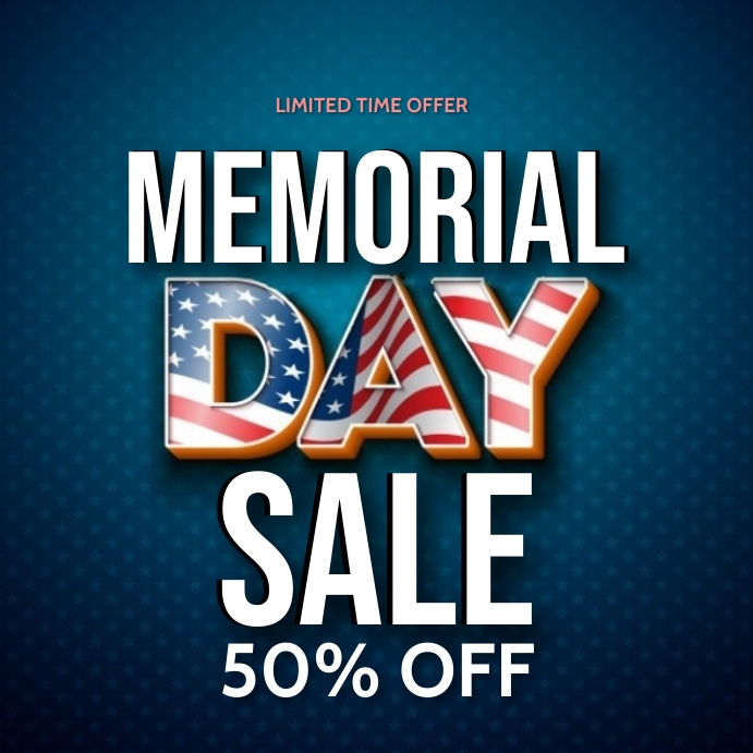 MEMORIAL DAY RETAIL SALE EVENT TEMPLATE | PosterMyWall