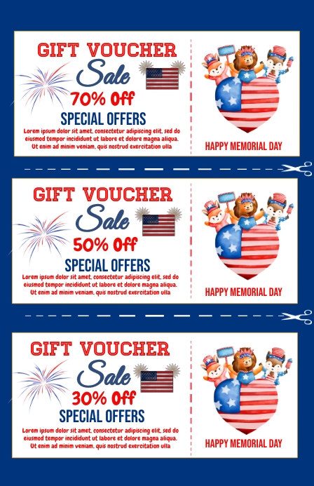 Copy of memorial day sale gift voucher ad tabloid (3) | PosterMyWall
