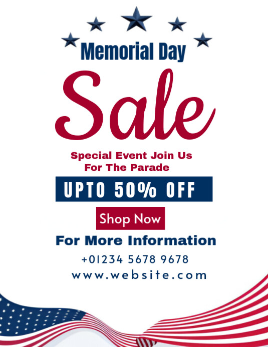 memorial day sale poster Template | PosterMyWall