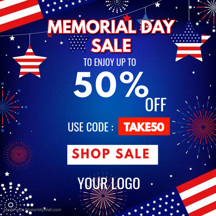 memorial day sale poster Template | PosterMyWall