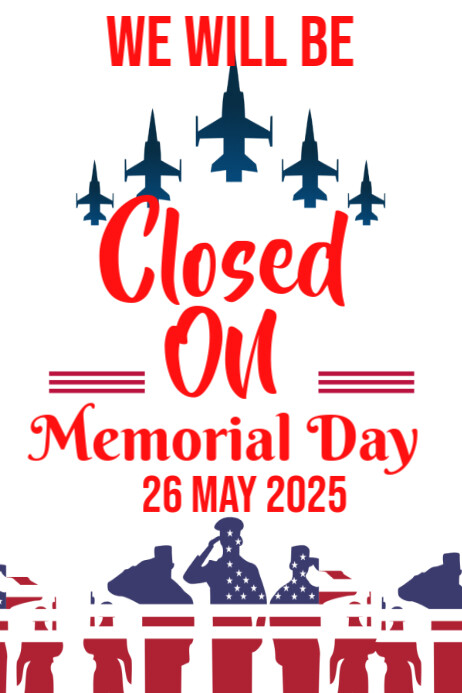 Memorial Day template 2025 templaat | PosterMyWall