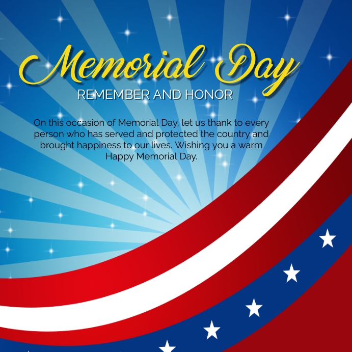 Memorial Day Template Instagram Post | PosterMyWall