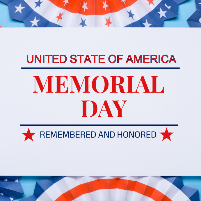 Copy of Memorial day tribute Instagram post template | PosterMyWall