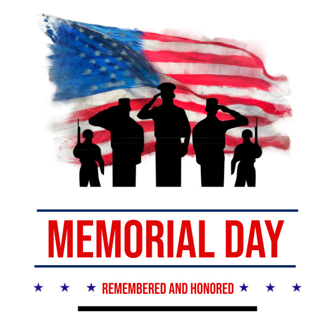 Memorial day tribute Instagram post template | PosterMyWall