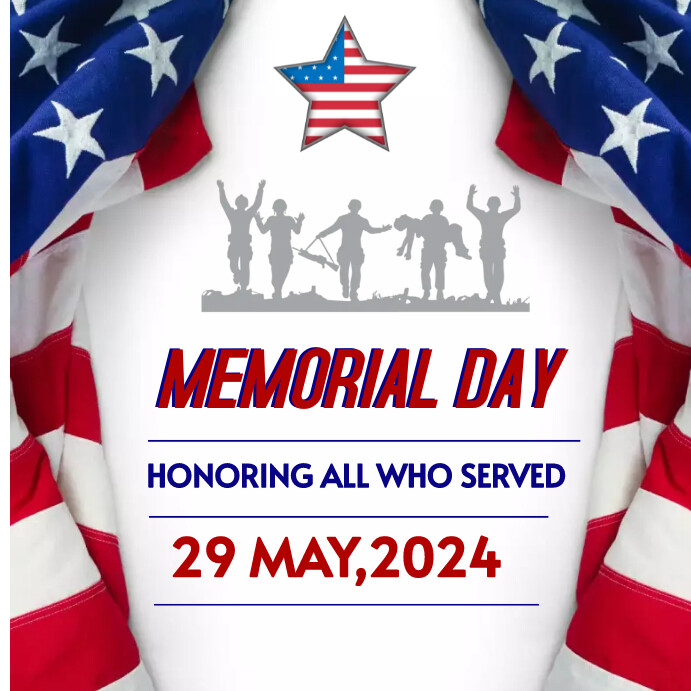 Memorial day tribute Instagram post template | PosterMyWall