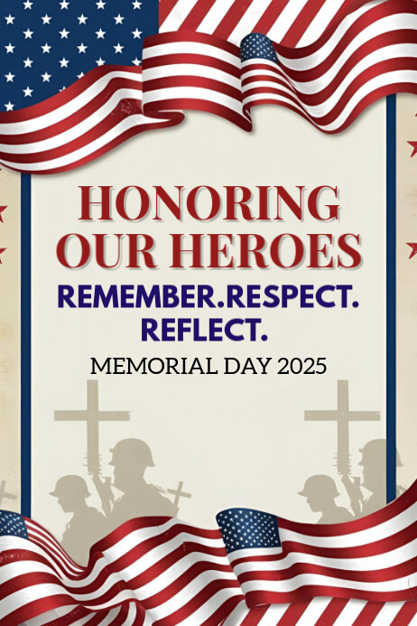 Memorial Day Tribute Poster Template | PosterMyWall