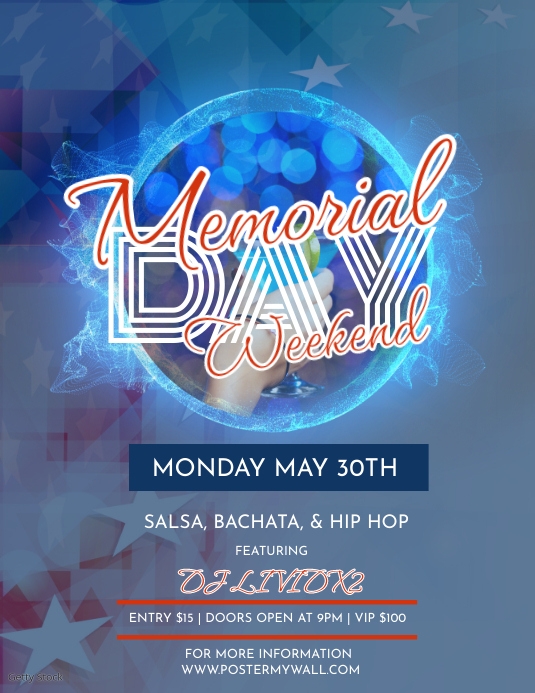 Plantilla de Memorial Day Weekend Club Templates | PosterMyWall