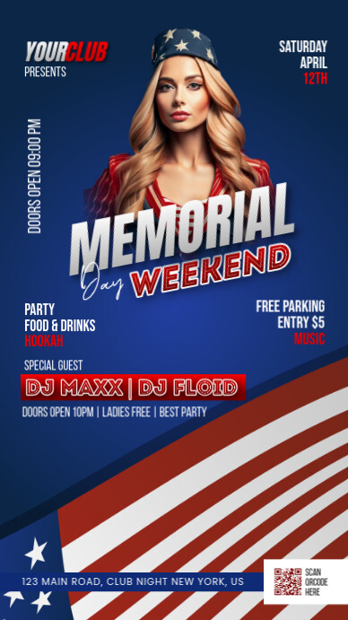 Memorial Day Weekend Event Poster Template | PosterMyWall