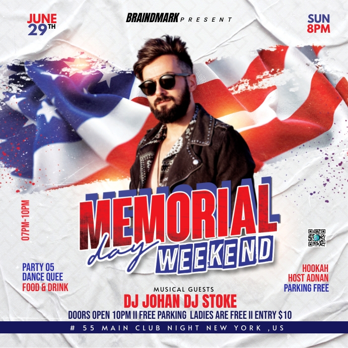 Memorial Day weekend party Template | PosterMyWall