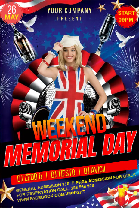 Memorial Day Weekend Party Template | PosterMyWall
