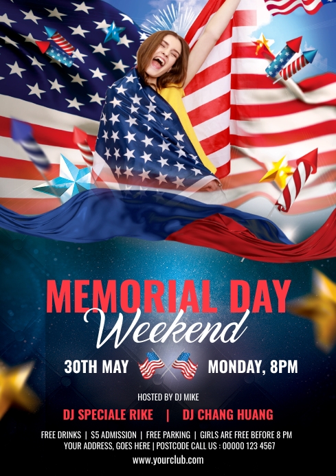 Memorial Day Weekend Party Template | PosterMyWall