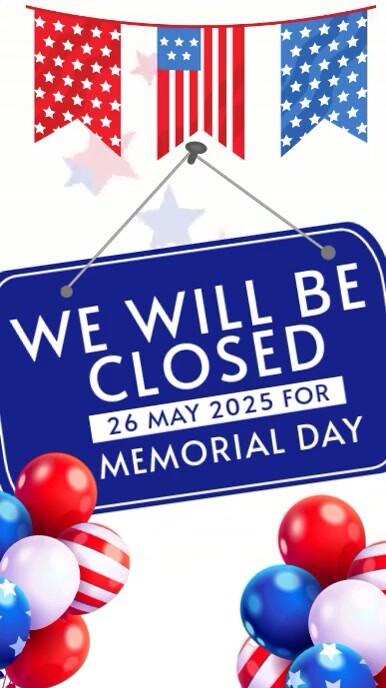 Memorial day weekend shop closed notice template | PosterMyWall