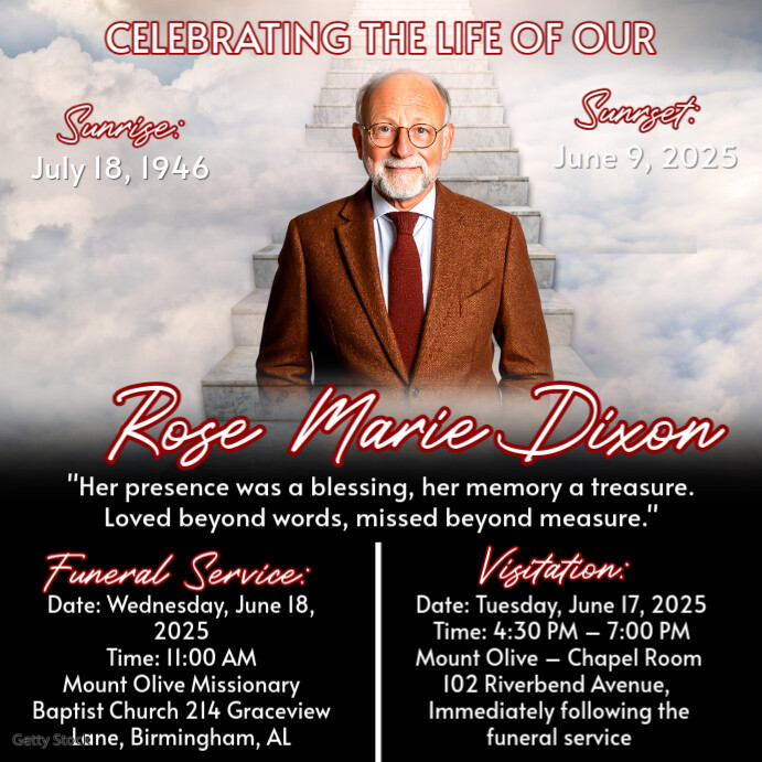 Memorial Funeral Announcement Flyer, Funeral Template | PosterMyWall