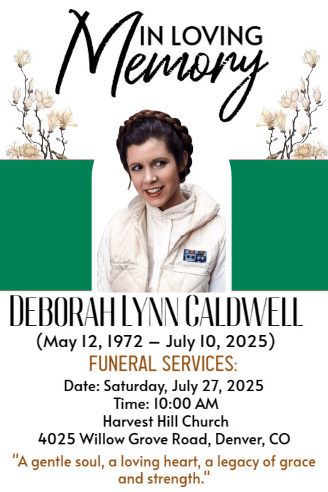 Memorial Funeral Announcement Flyer, Funeral Template | PosterMyWall