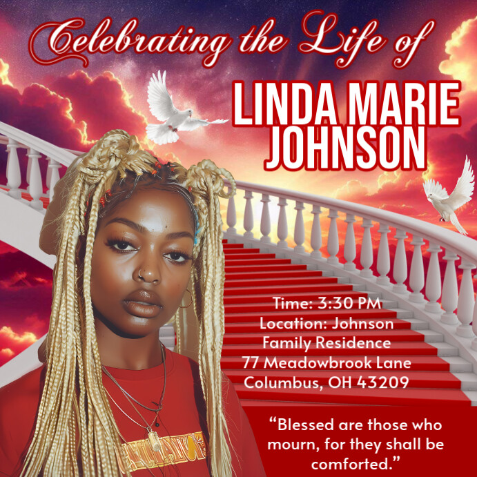 Memorial Funeral Announcement Flyer, Funeral Template | PosterMyWall