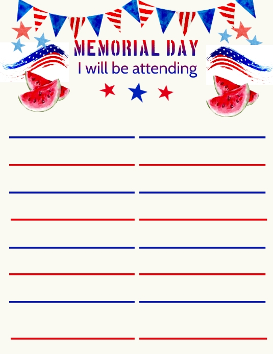 Copy of Memorial Guest Sign-up-Sheet | PosterMyWall