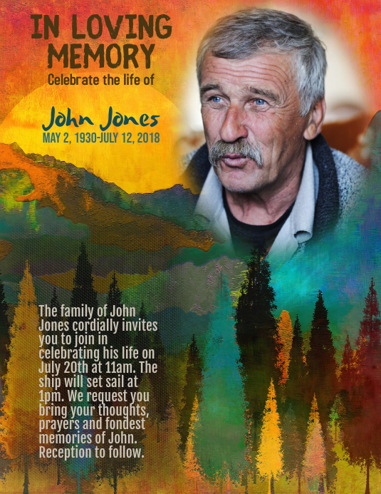 memorial in loving memory flyer Template | PosterMyWall