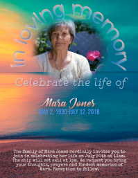 memorial in loving memory flyer Template | PosterMyWall