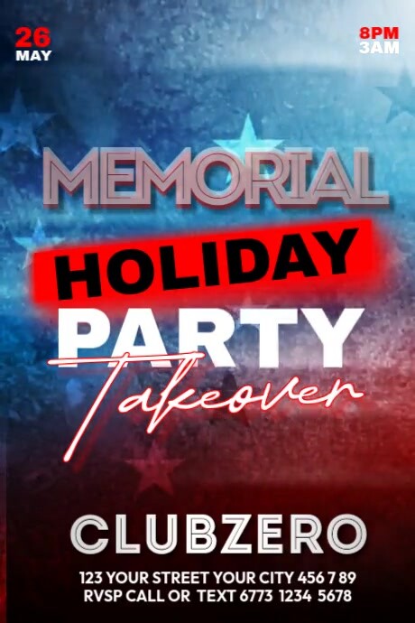 Copy of Memorial Party Video Ads | PosterMyWall