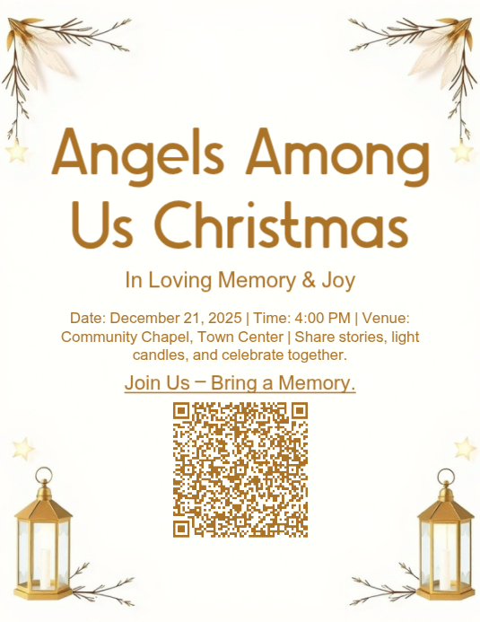 Memorial Sentimental Christmas Invitation Flyer 2025 - Heartfelt ...
