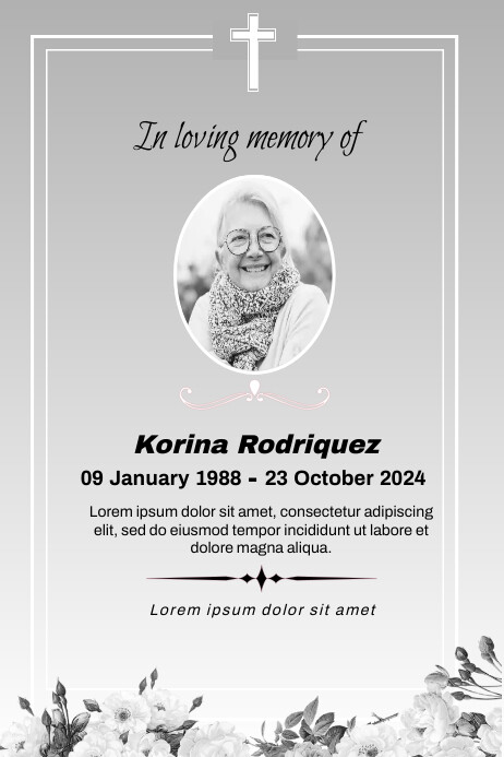 MEMORIAL TEMPLATE | PosterMyWall