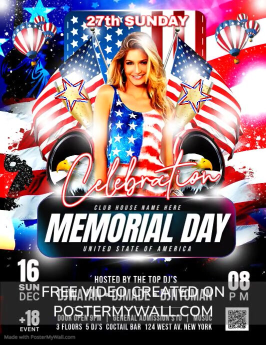 MEMORIAL WEEKEND Templat | PosterMyWall