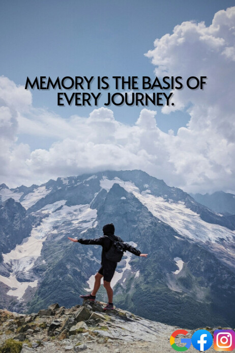 MEMORY AND JOURNEY QUOTE TEMPLATE | PosterMyWall