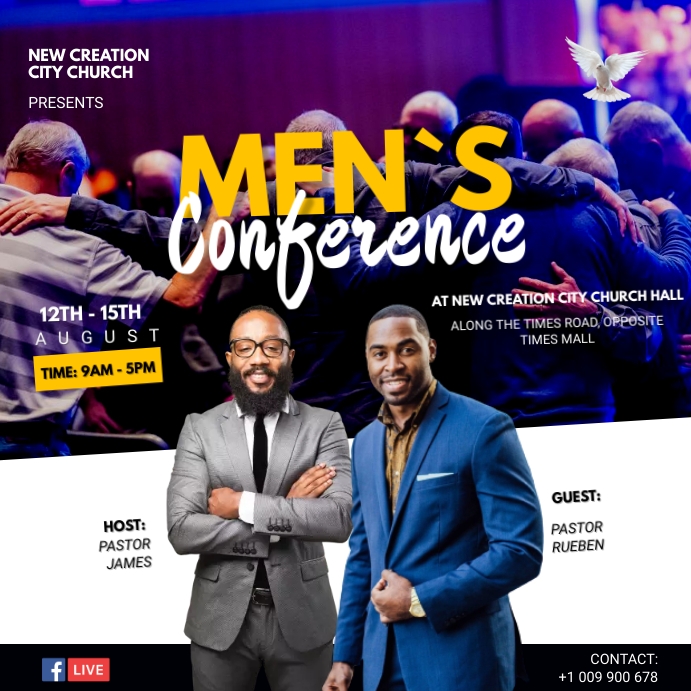 Copy of MEN`S CONFERENCE POSTER | PosterMyWall