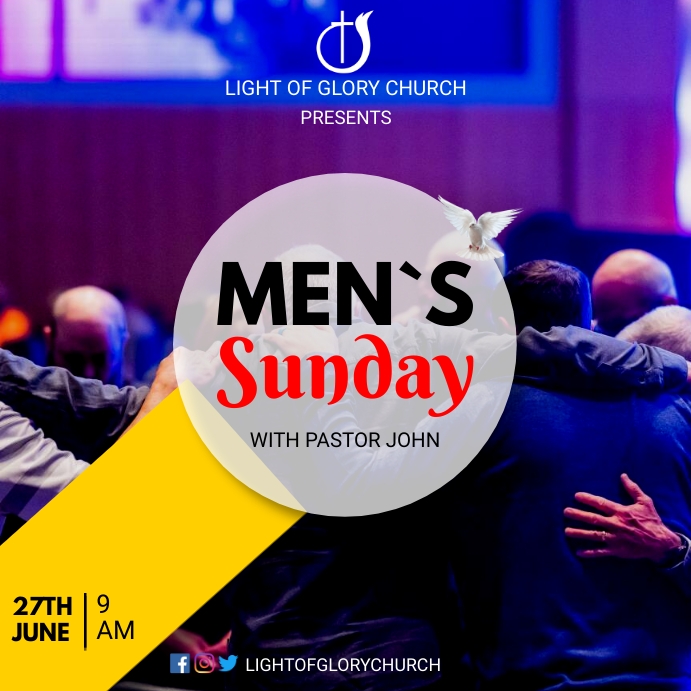 MEN`S SUNDAY POSTER Template | PosterMyWall