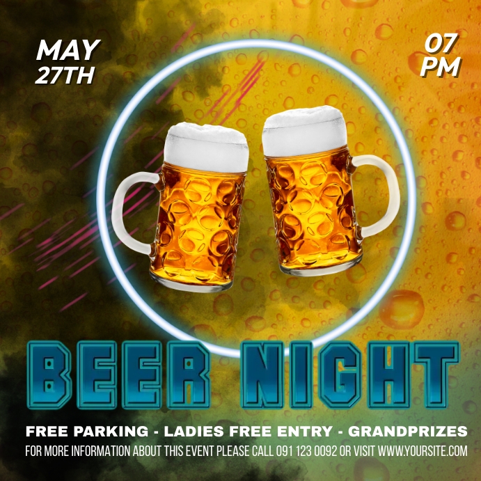 Men's Beer Night Template | PosterMyWall