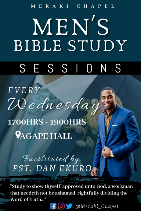 men's bible study Template | PosterMyWall