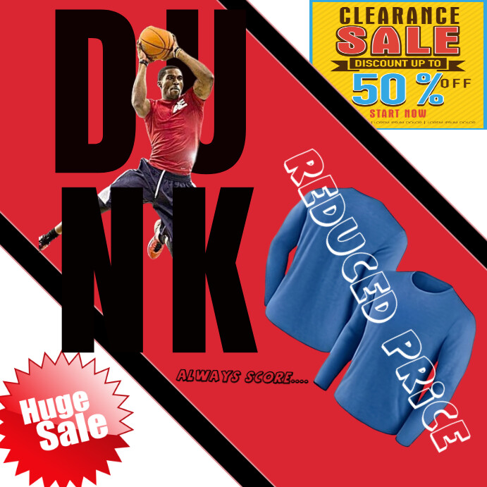 Men's blue T-Shirt Body Hock long sleeve Template | PosterMyWall