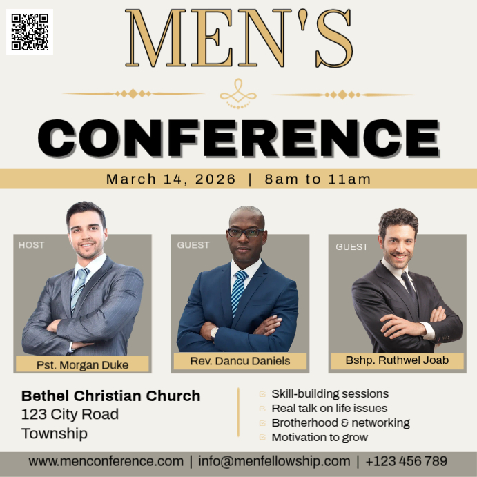 Men's Conference Ad Template | PosterMyWall