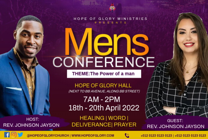 Copy of Men's conference | PosterMyWall