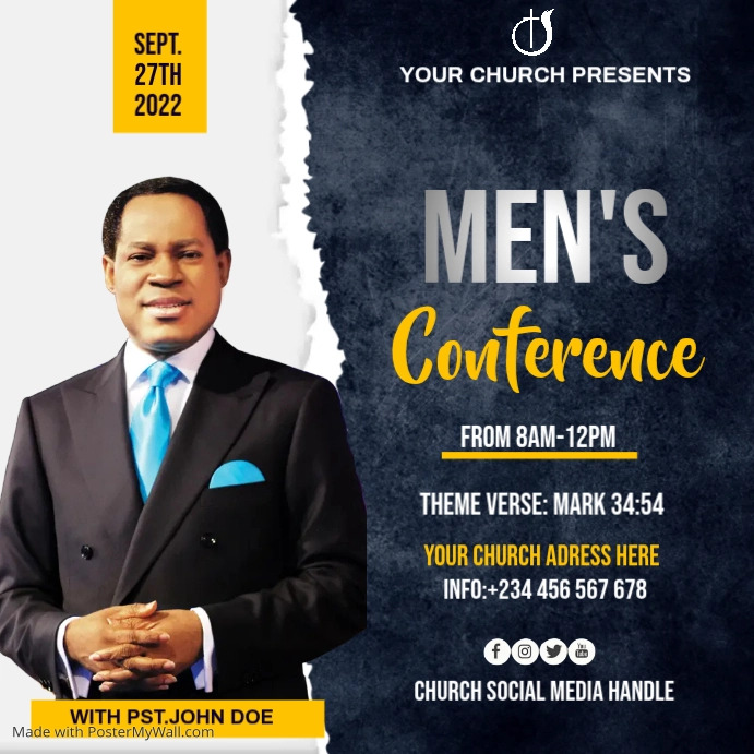 Copy of men's conference | PosterMyWall