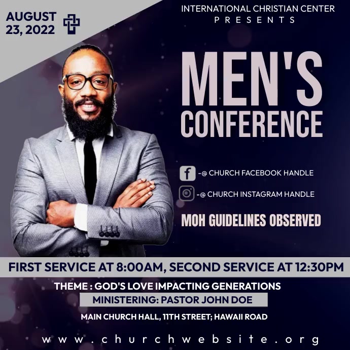 Copy of men's conference | PosterMyWall