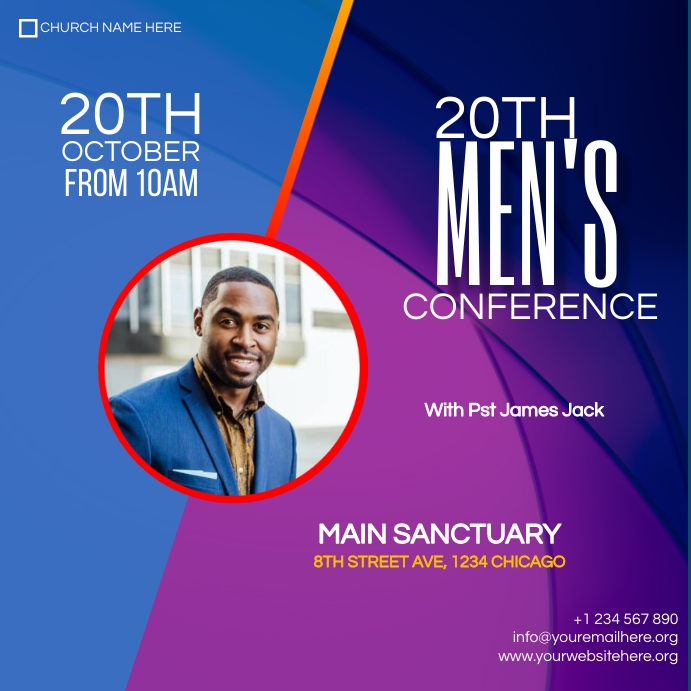 men's conference Template | PosterMyWall