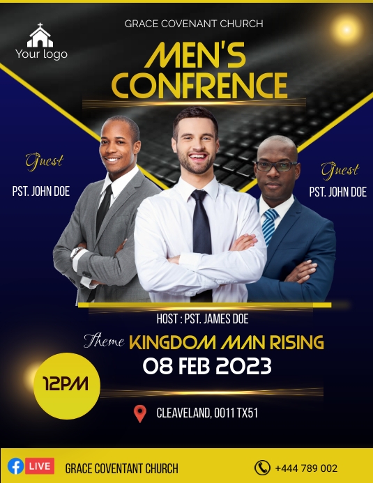 MEN'S CONFERENCE Template | PosterMyWall