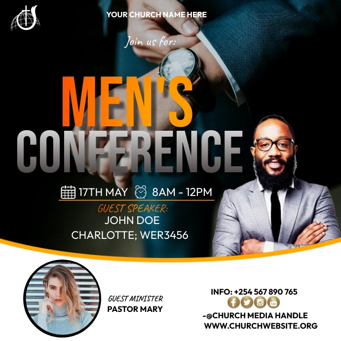 men's conference Template | PosterMyWall