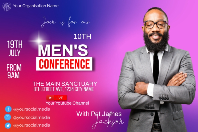 Copy of men's conference | PosterMyWall