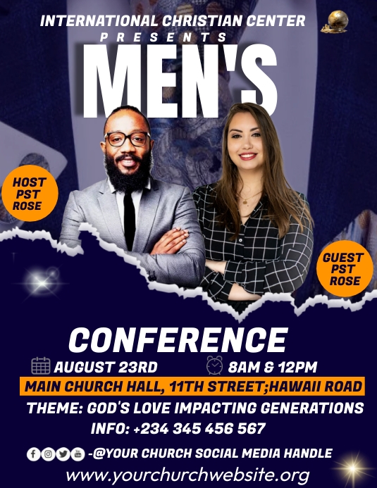men's conference Template | PosterMyWall