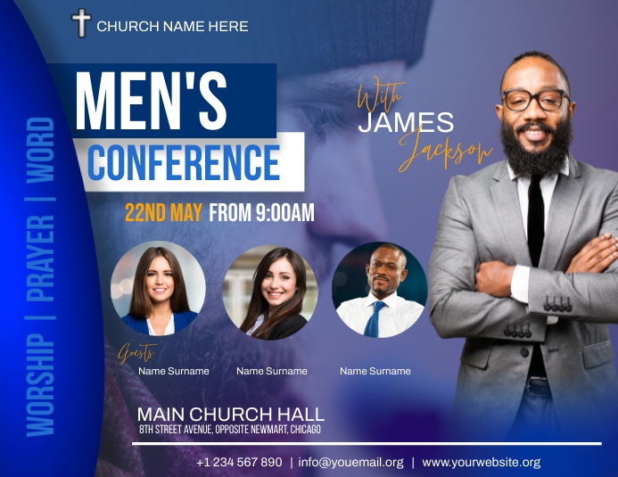 men's conference Template | PosterMyWall