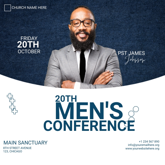 men's conference Template | PosterMyWall