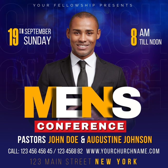Men's Conference Template | PosterMyWall