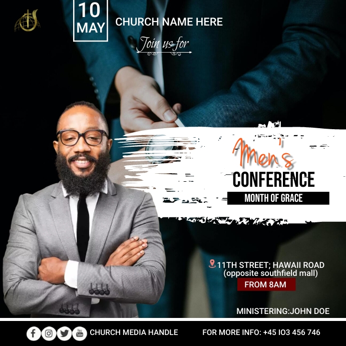 Copy of men's conference | PosterMyWall